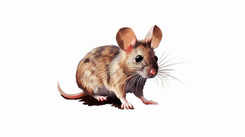 Vector Mouse Illustration for Modern Wall Art Stock Image - Image of ...