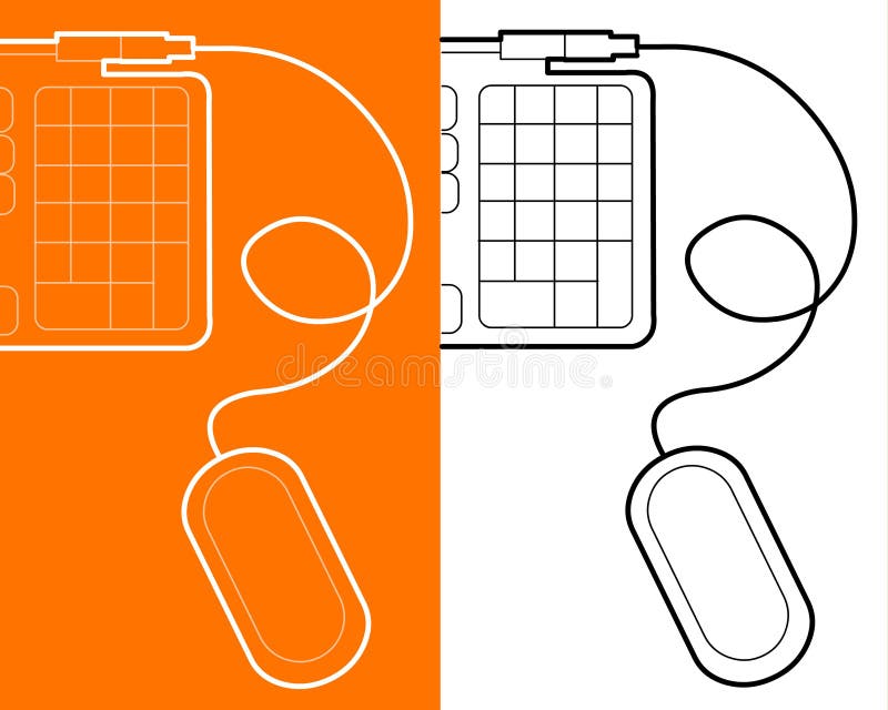 Vector - Mouse and Keyboard Stock Illustration - Illustration of flat ...