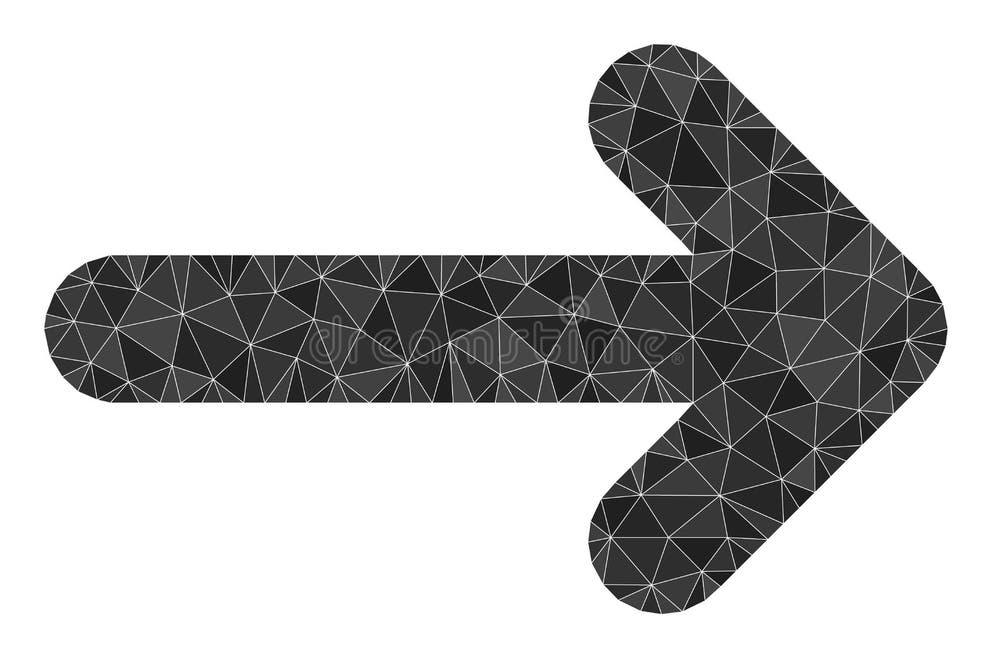 Vector Move Right Lowpoly Icon Stock Vector - Illustration of forward ...