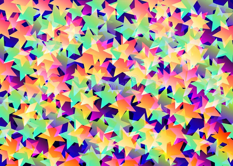 Background of Multi-colored Stars. Abstract Background Pattern Stock ...
