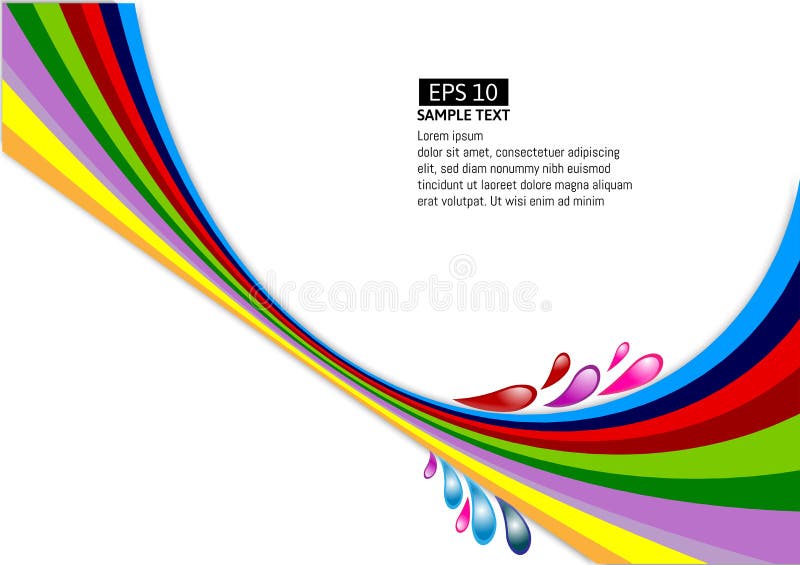 Vector Multi-colour Line Wave on White Background Stock Vector ...
