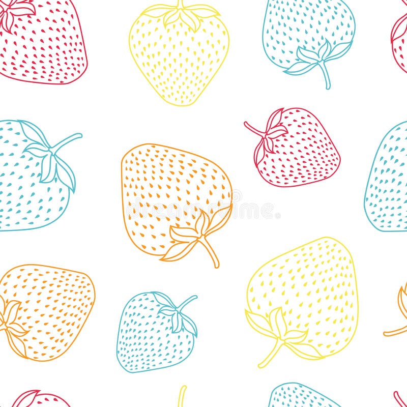 Strawberries Line Art Stock Illustrations – 628 Strawberries Line Art ...