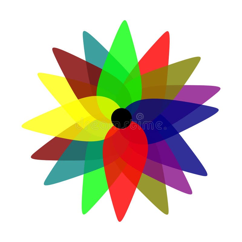 Vector Multicolour Design Flower Shape Stock Illustration ...