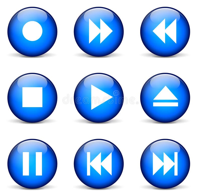 Multimedia icons stock vector. Illustration of control - 7058205