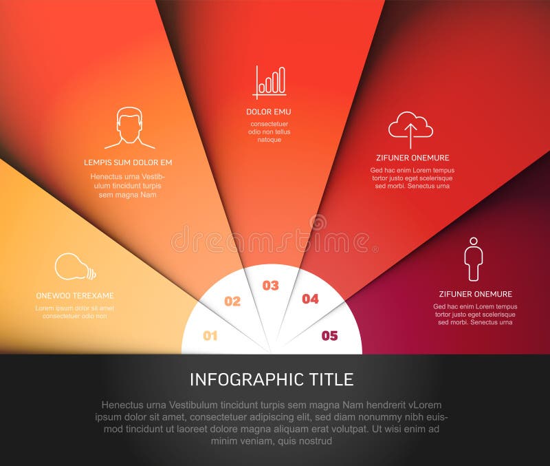Vector Multipurpose Infographic Five Elements Template Stock Vector ...