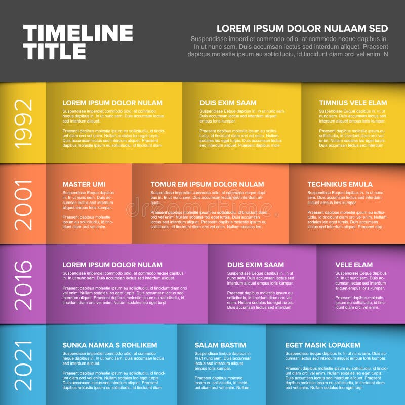 Timeline, Table, Schedule, Template, Infographic Stock Vector ...