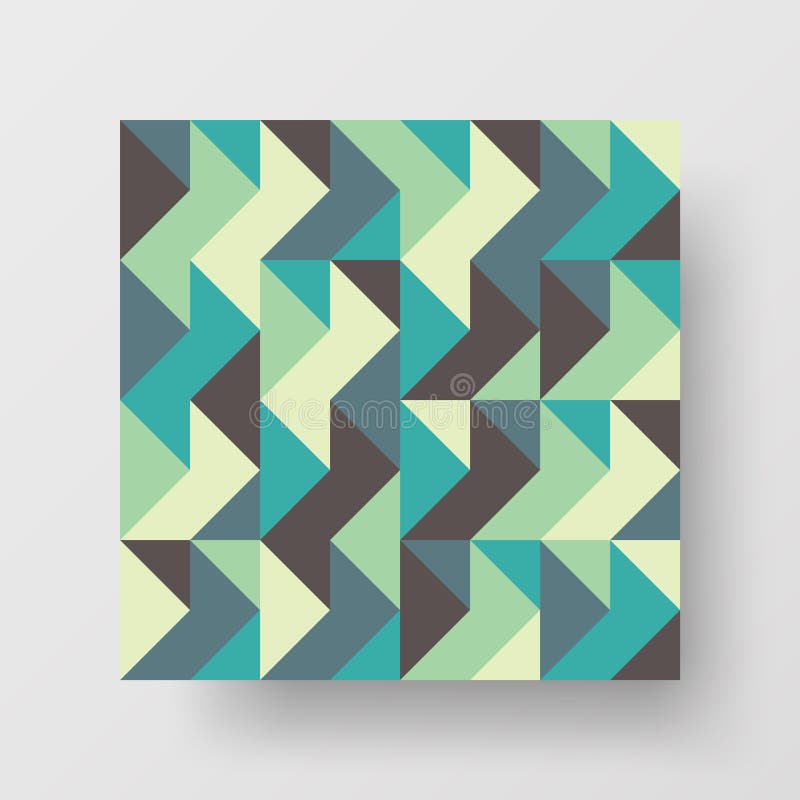 Vector Mural Art Square Banner. Abstract Geometric Illustration Design ...