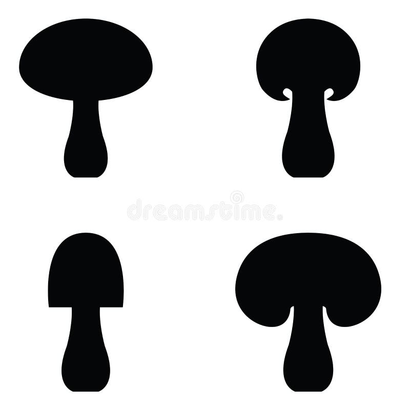 Vector Mushroom Icon Collection. Stock Vector - Illustration of gourmet ...