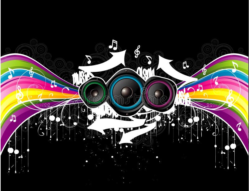 Vector music illustration stock vector. Illustration of music - 9499764