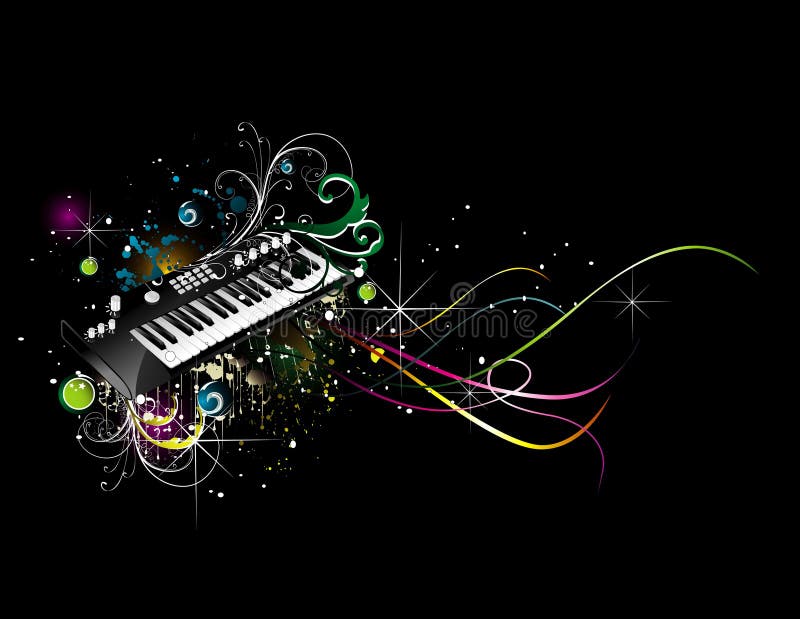 Vector music illustration stock vector. Illustration of music - 9499764