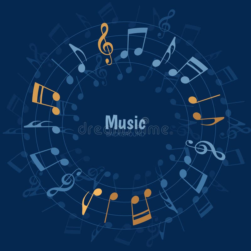 Vector Music Melody Note Dancing Flow Stock Vector - Illustration of ...