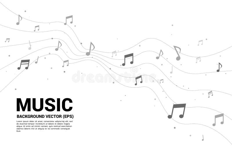 Vector Music Melody Note Dancing Flow. Stock Illustration ...