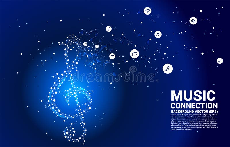 Vector Music Melody Shape Sol Key Note Dancing Flow . Stock Vector ...