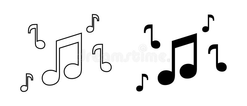 Vector Music Notes Icon Symbols Stock Vector - Illustration of sign ...