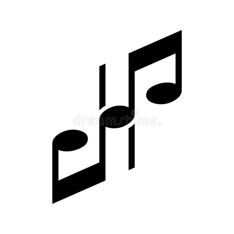 Vector Music Notes Logo in Creative Design on a White Background Stock ...