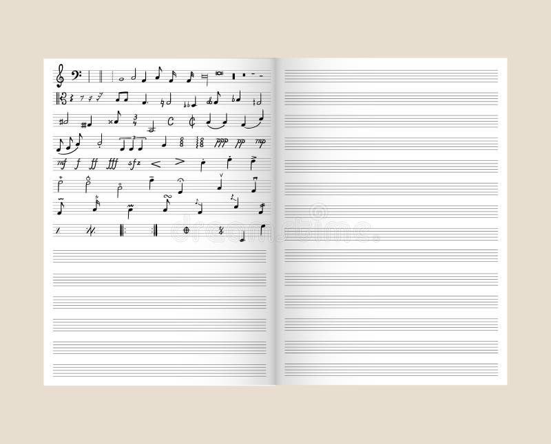 Realistic Music Notes Stock Illustrations – 352 Realistic Music Notes ...