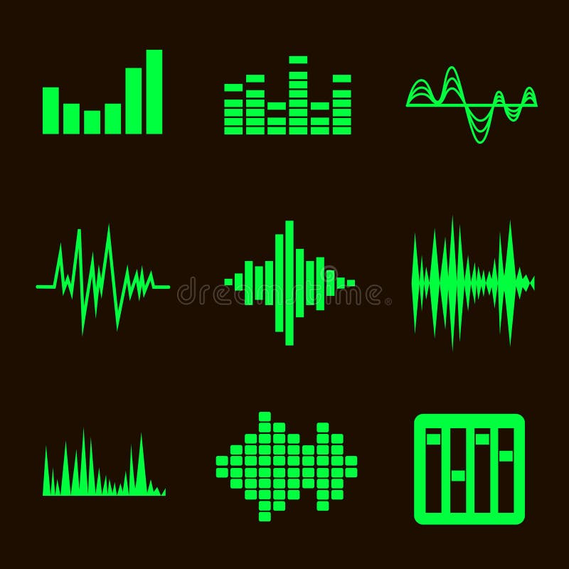 Green Soundwave Stock Illustrations – 820 Green Soundwave Stock ...