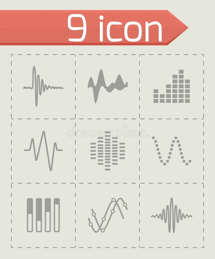 Vector Music Soundwave Icon Set Stock Vector - Illustration of sound ...