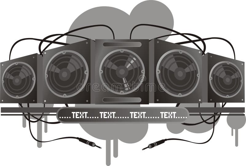 Vector music system stock vector. Illustration of banner - 7220659