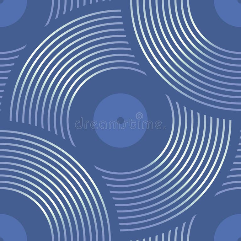 Vector Musical Discs Seamless Pattern Stock Vector - Illustration of ...
