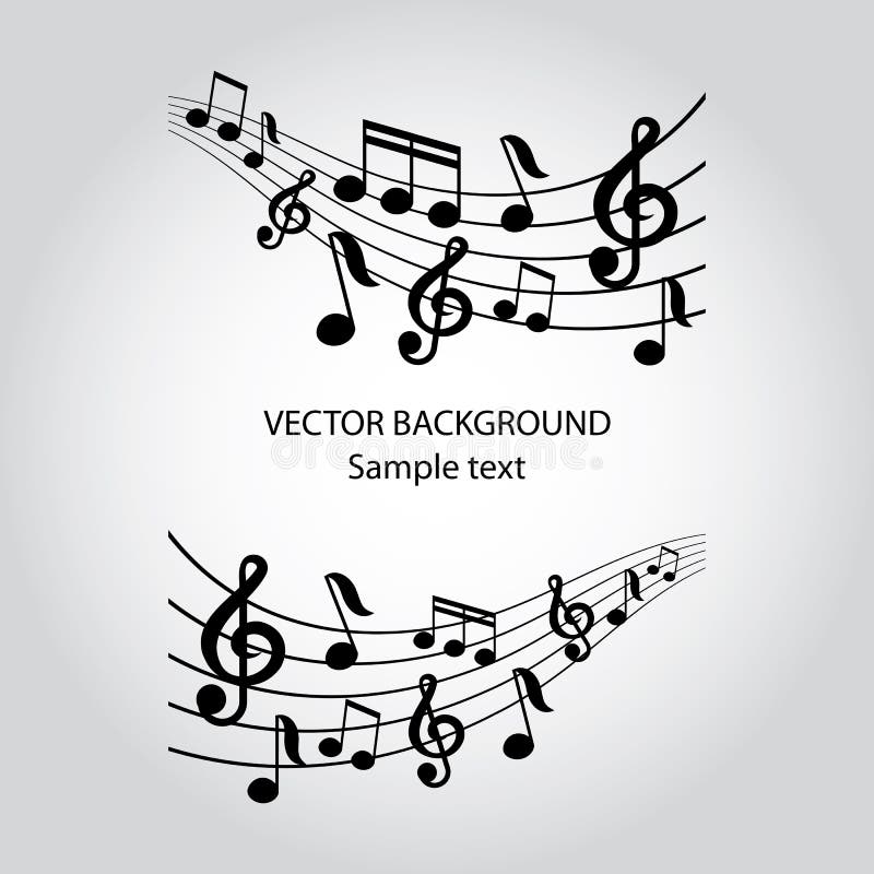 Vector Musical Notes Background Stock Vector - Illustration of stylized ... Vector Musical Notes Background Stock Vector - Illustration of stylized ...