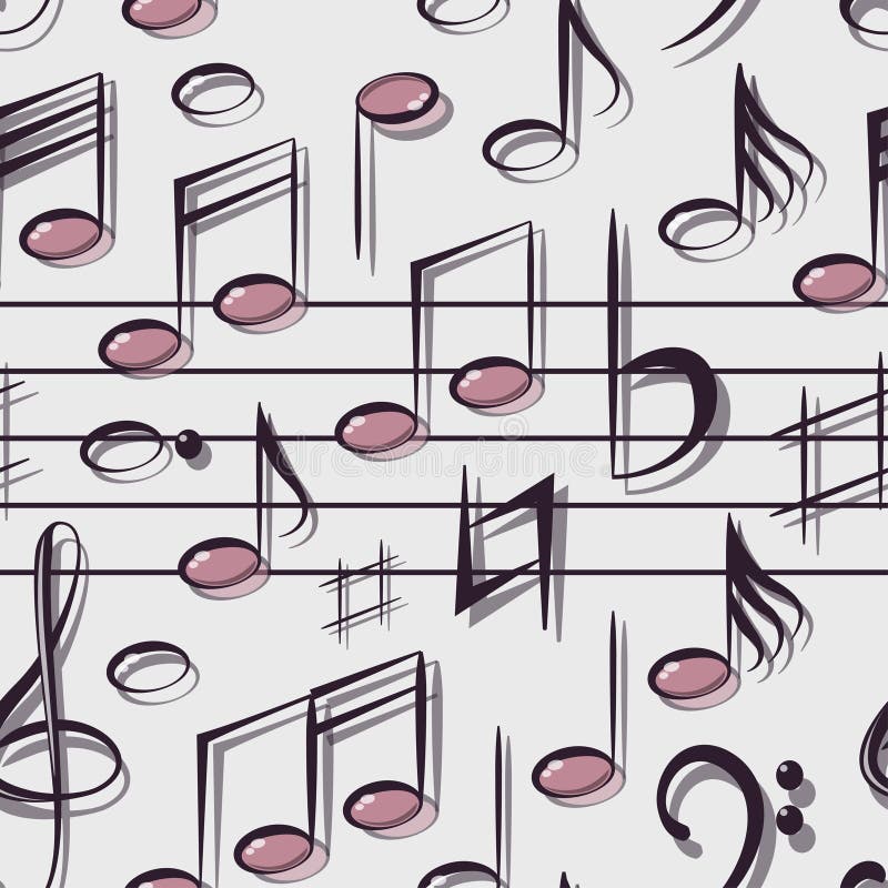 Vector Musical Notes Pattern Stock Vector - Illustration of eight ...