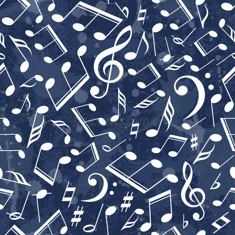 Vector Musical Pattern with Notes. Vector Illustration Stock Vector ...