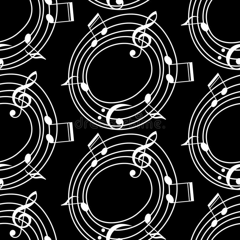 Vector Musical Pattern with Notes. Vector Illustration. Stock Vector ...