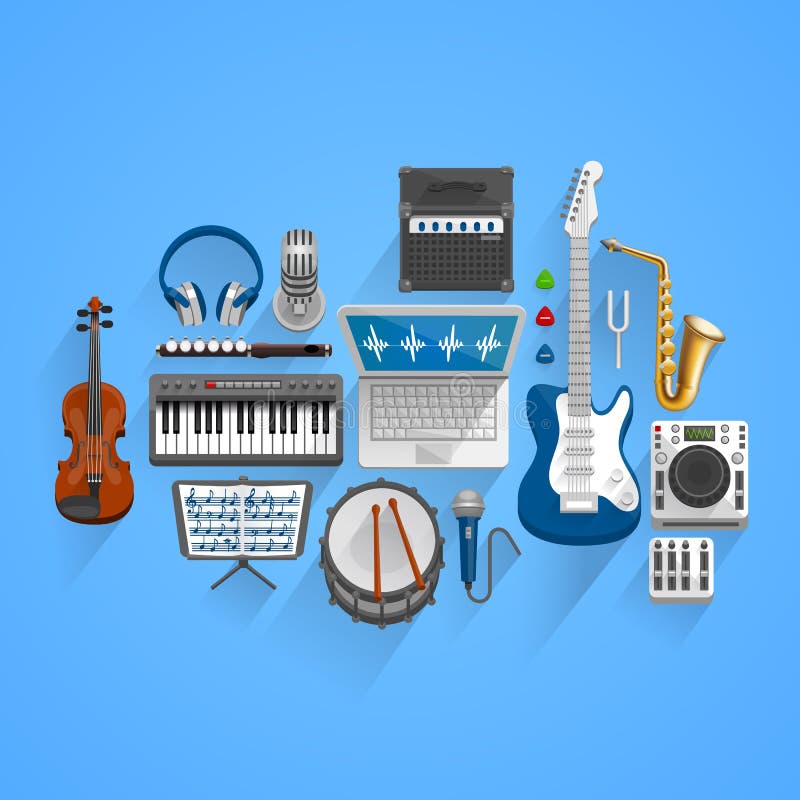 Vector musical style stock vector. Illustration of objects - 39804839