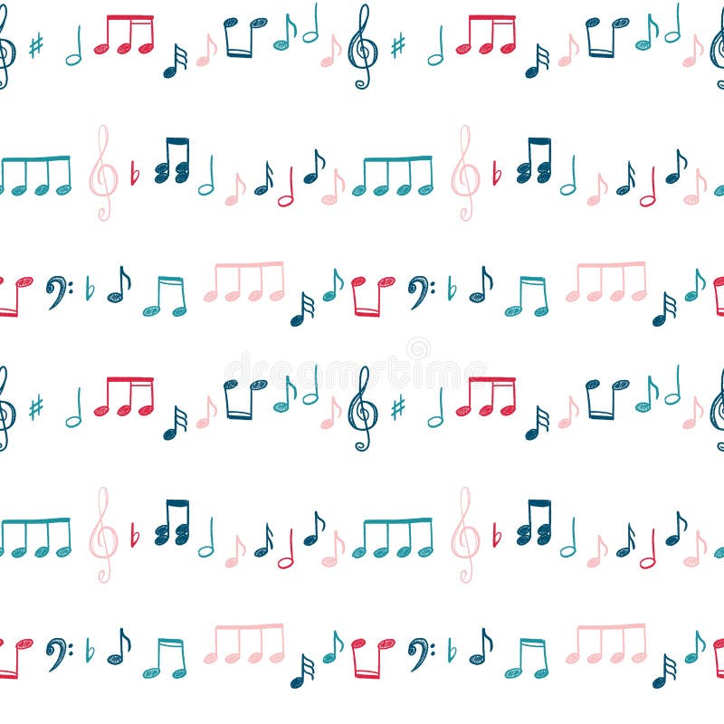 Vector musical texture stock vector. Illustration of handdrawn - 134927253