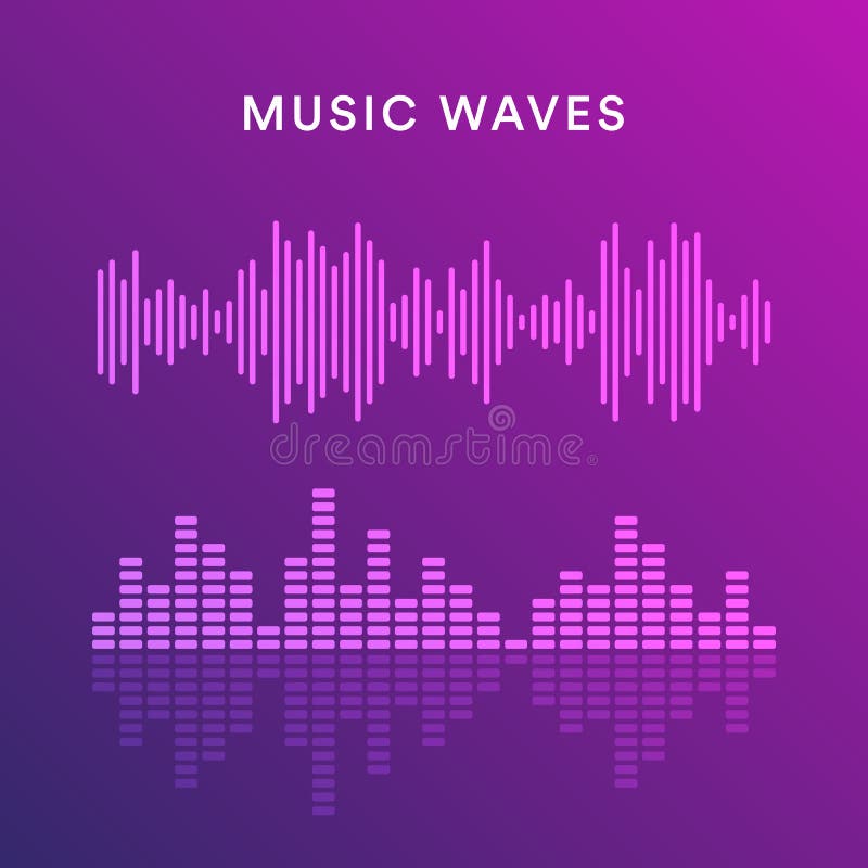 Musical Waves, Vector Background. Stock Vector - Illustration of energy ...