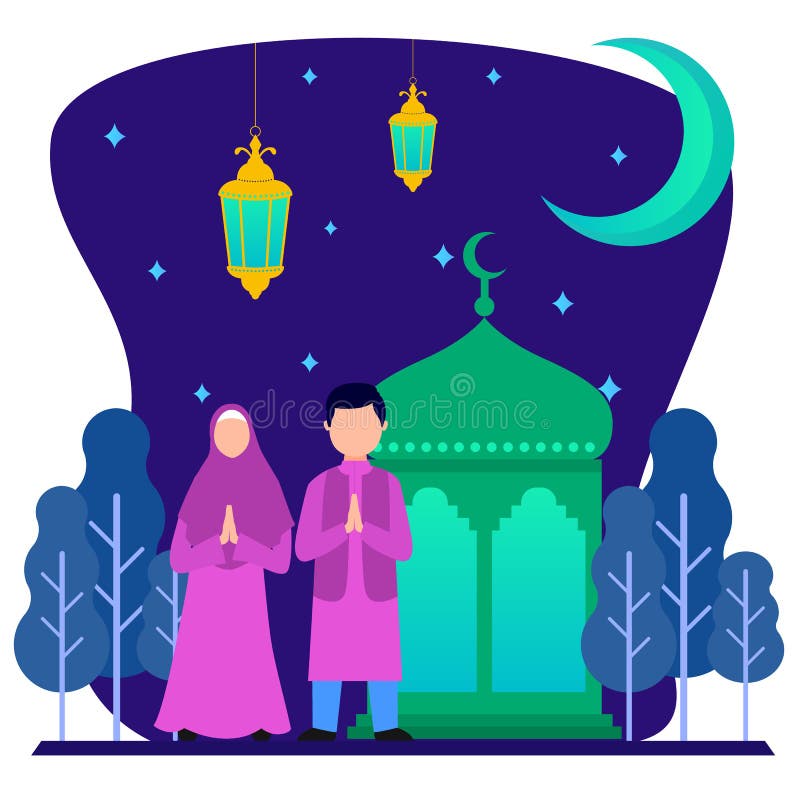 Vector of Muslim Flat Design Stock Vector - Illustration of asia ...