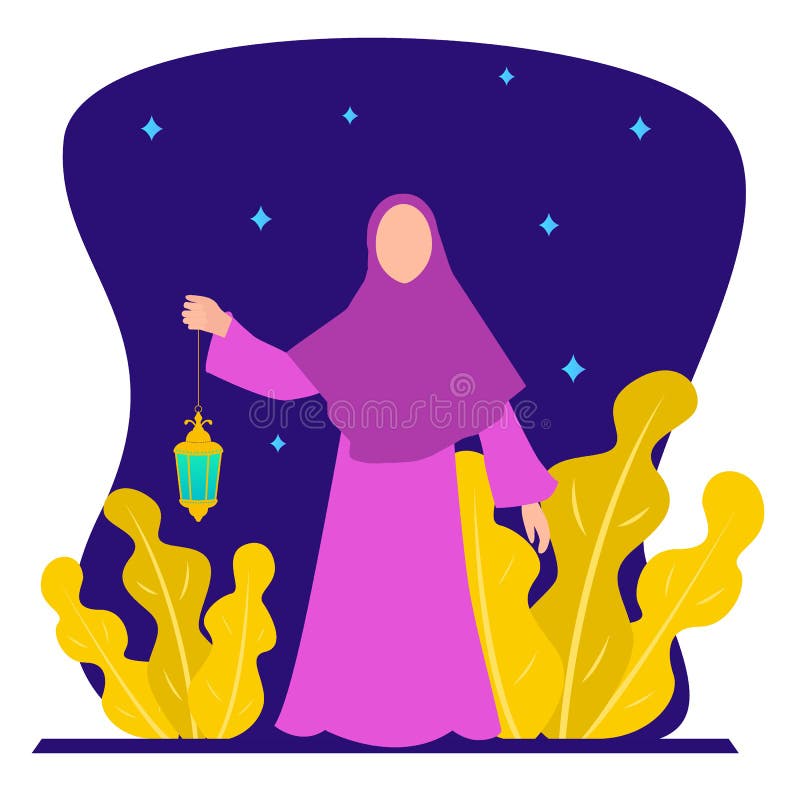 Vector of Muslim Flat Design Stock Vector - Illustration of girl ...