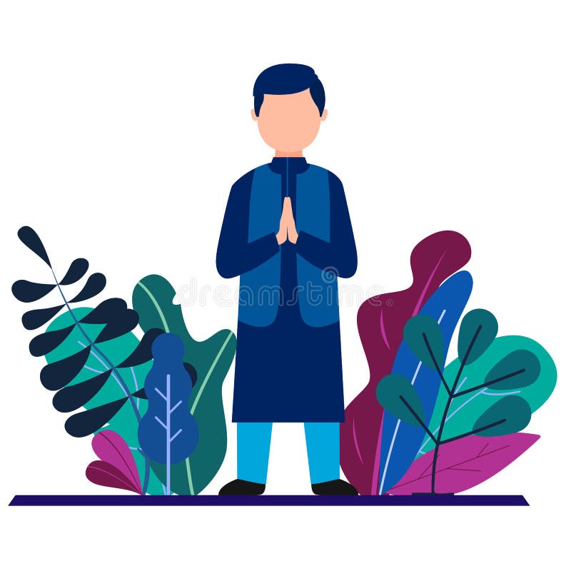 Vector of Muslim Flat Design Style.Month of Ramadan Stock Vector ...