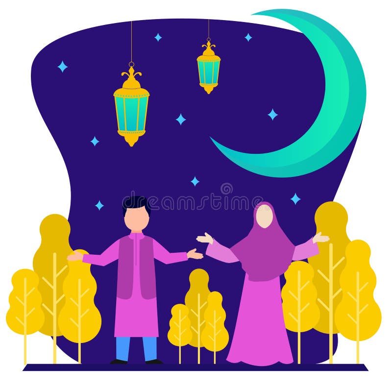 Vector of Muslim Flat Design Stock Vector - Illustration of girl ...