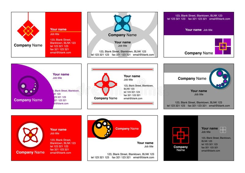 Vector namecards and logos stock vector. Illustration of graphic - 10310686