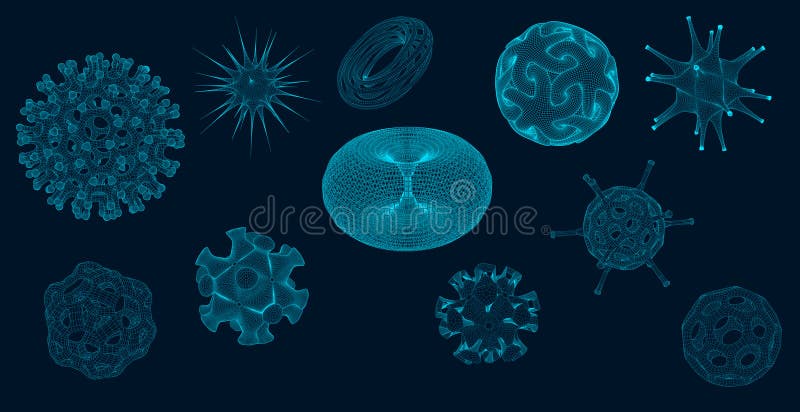 Vector Nanotechnology Concept Icons Set Stock Vector - Illustration of ...