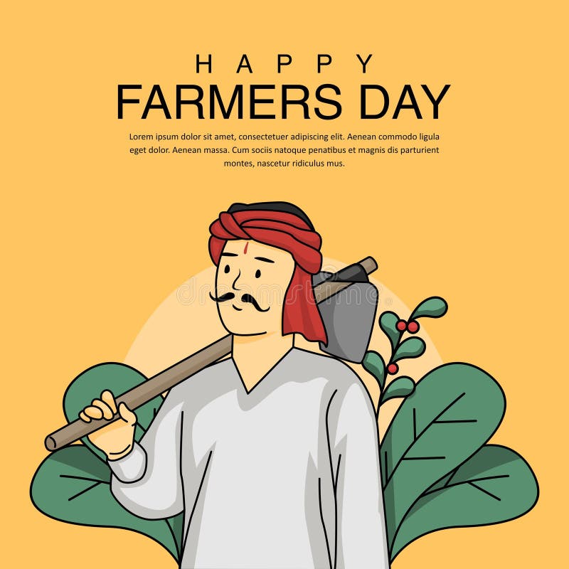 Vector National Farmers Day Poster Template Stock Illustration ...