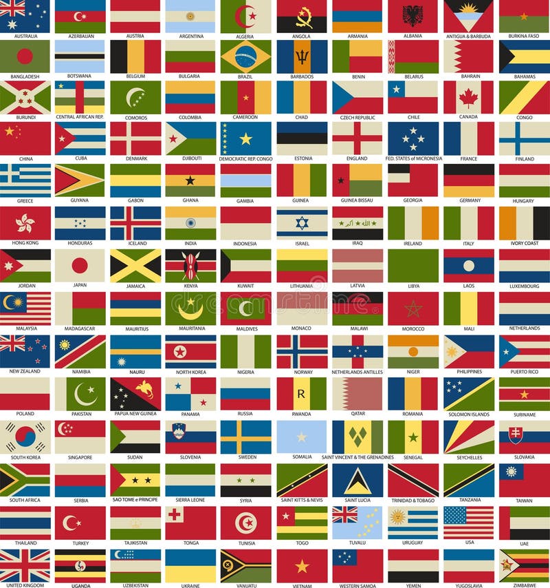 Vector of National Flags Symbol Illustrator. Stock Vector ...