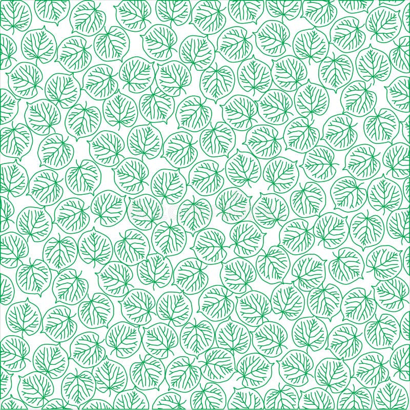 Vector Natural Eco Pattern with Leaves Stock Vector - Illustration of ...