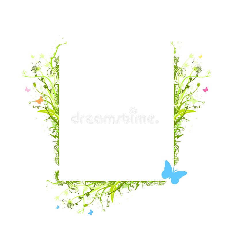 Spring frame stock vector. Illustration of frame, design - 20524928
