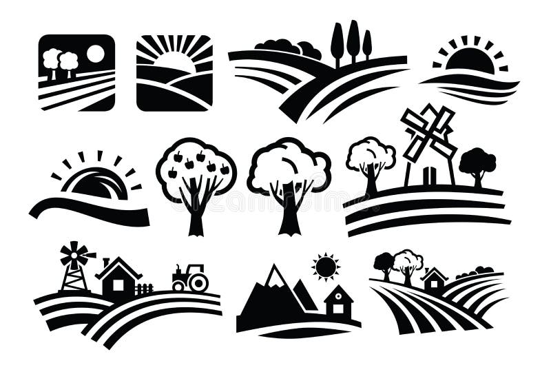 Vector nature icons stock vector. Illustration of design - 33217486