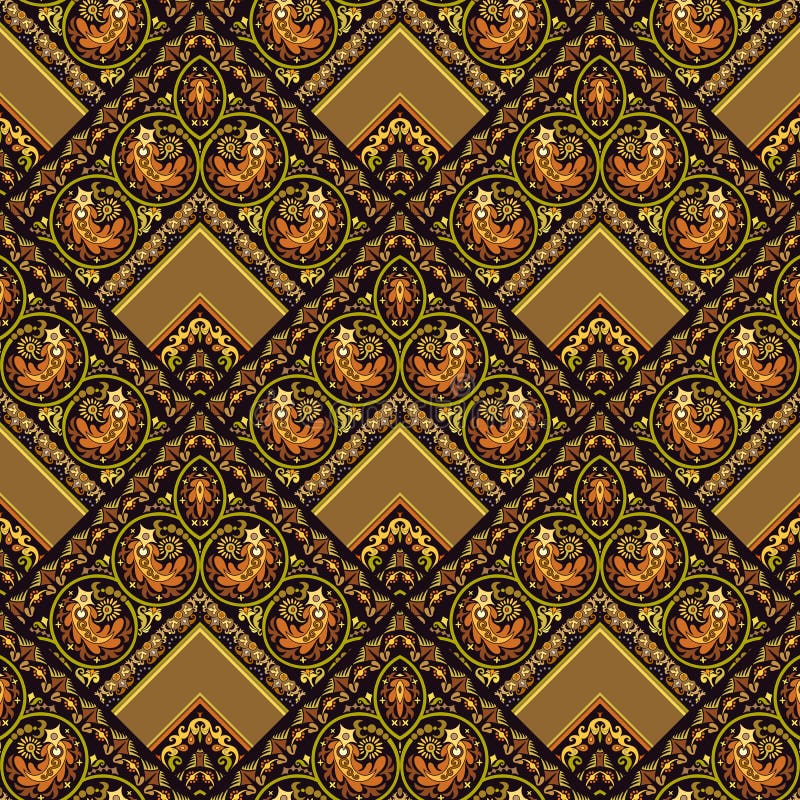 Vector Nature Patch Pattern. Mosaic Background Stock Vector ...