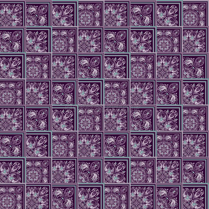 Vector Nature Patch Pattern. Mosaic Background Stock Vector ...