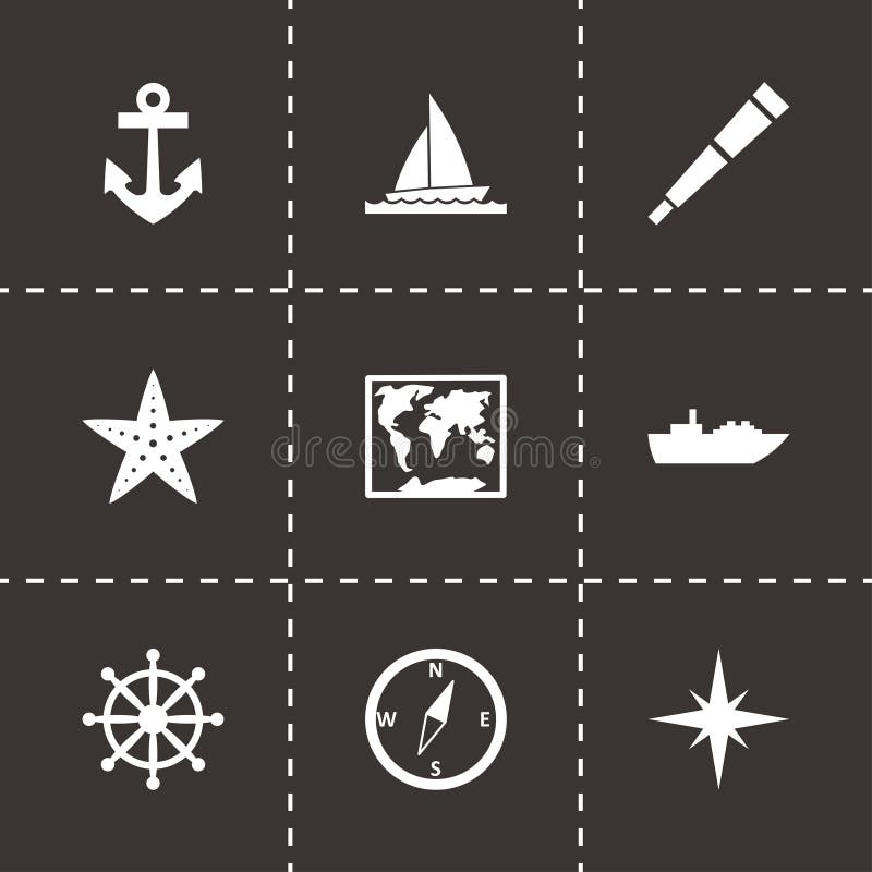Vector nautical icon set stock vector. Illustration of grunge - 51889568