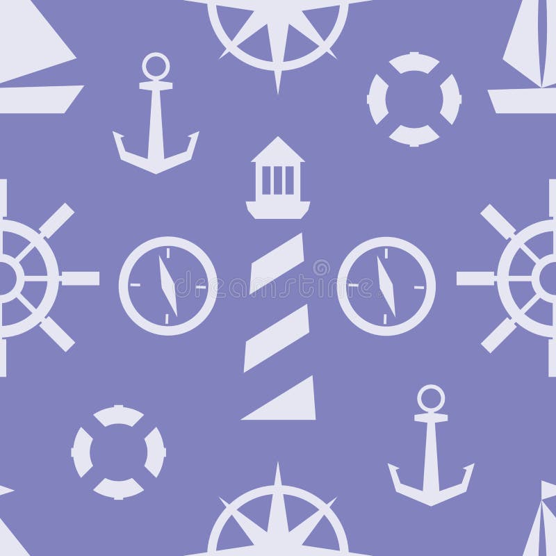 Vector nautical pattern stock vector. Illustration of pattern - 62655106