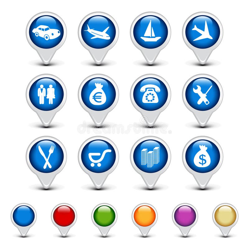 Vector Pointers of Hand - Navigation Template Stock Vector ...