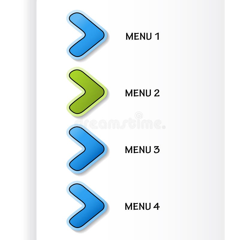 Vector Navigation Template for Web Stock Vector - Illustration of color ...