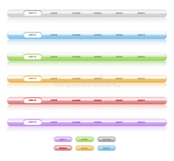 Navigation Tabs Menu Bar Header Top Website Web Site Template Vector ...