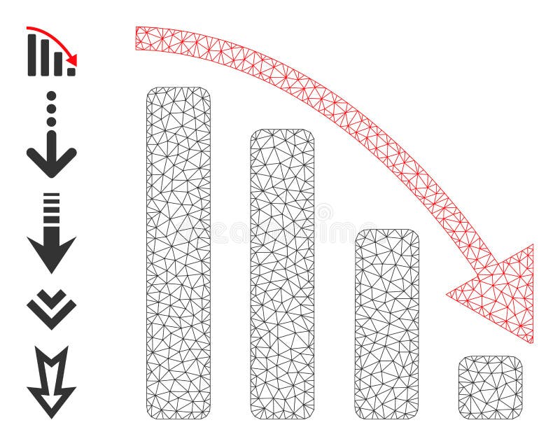 Mesh Network Negative Trend Icon Stock Vector - Illustration of vector ...